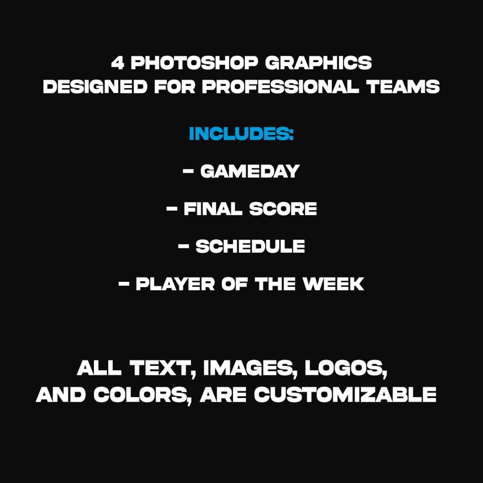 Pro-level Sports Photoshop Template Pack – Game Day, Final Score, POW ...
