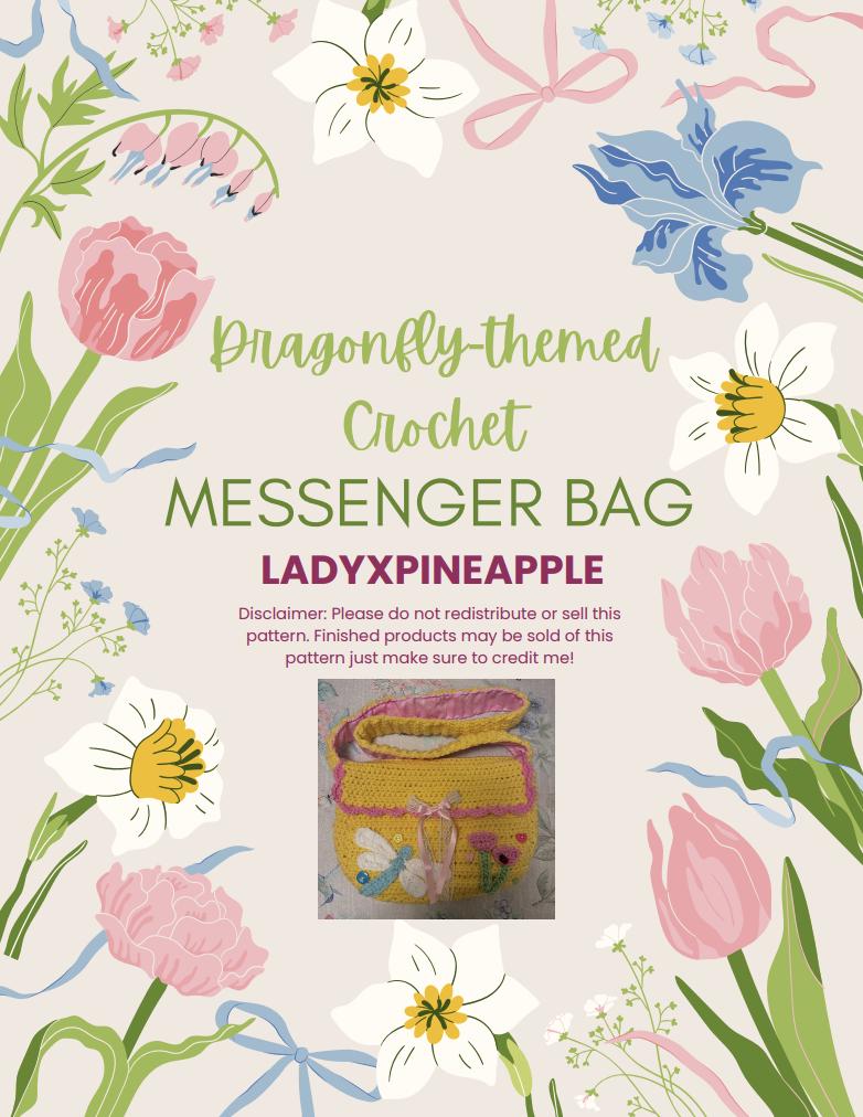 Crochet Dragonfly Messenger Bag ***DIGITAL PATTERN*** - Etsy