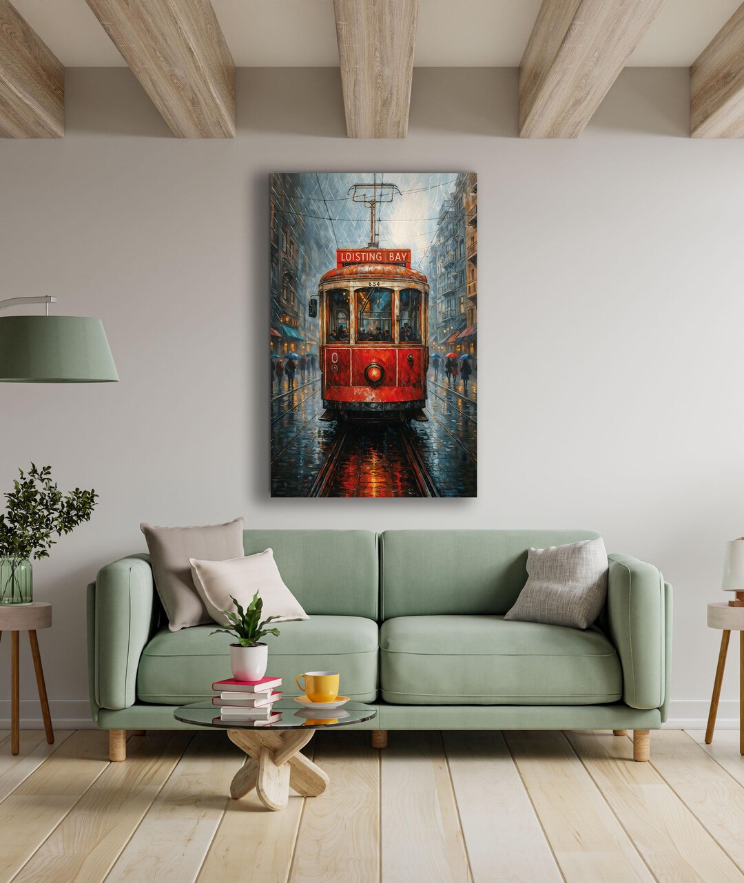 Istanbul Red Tram Glass Wall Art: Vintage City Street Scene - Etsy
