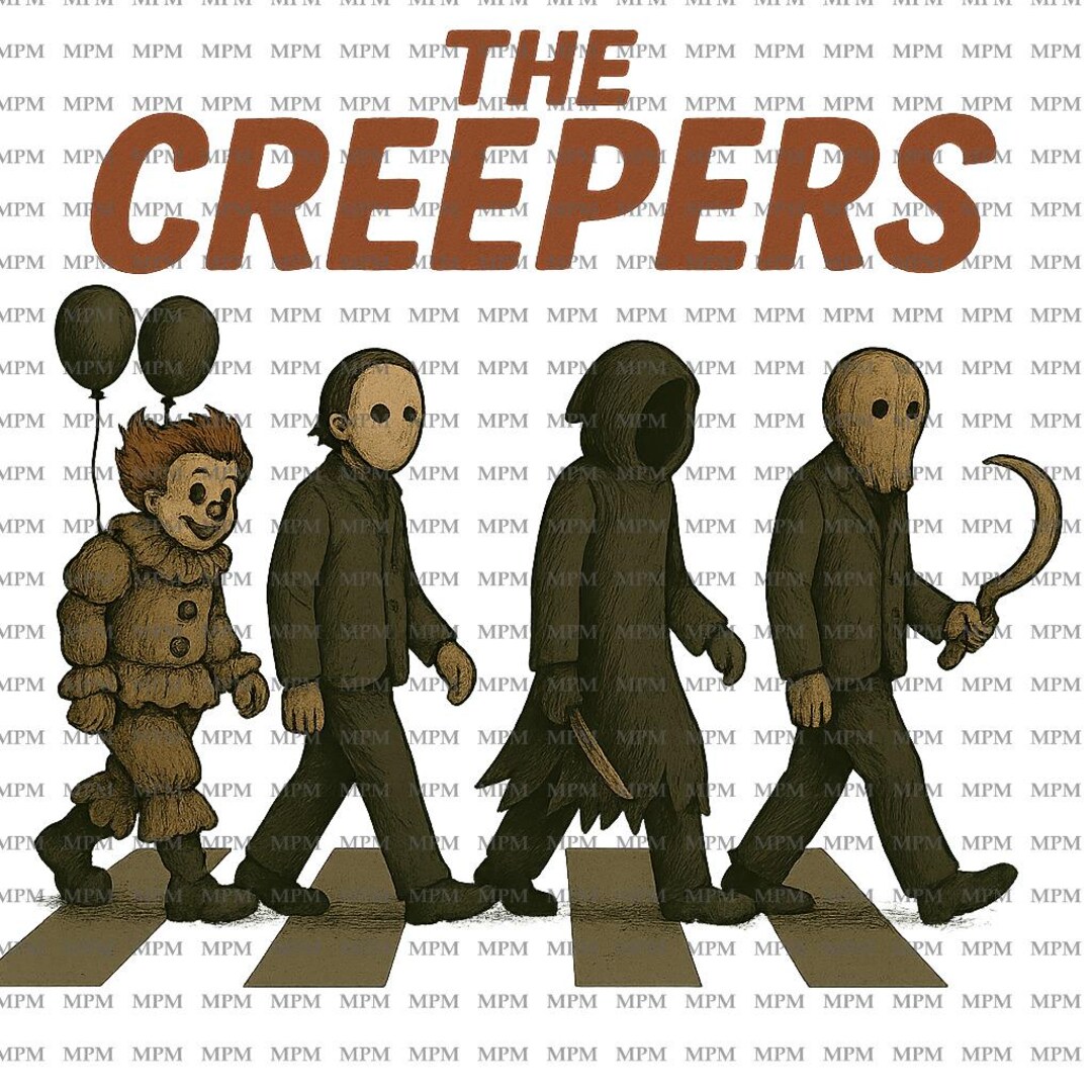 The Creepers Horror Parody Art, Halloween Wall Print, Killer Clown ...