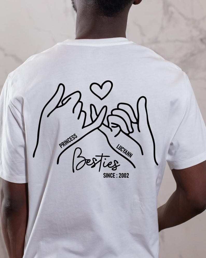 Besties Hand Heart SVG and PNG Design, Besties Since 2002, Matching ...