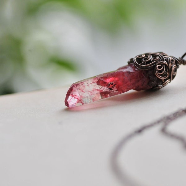 Red Crystal Necklace - Etsy
