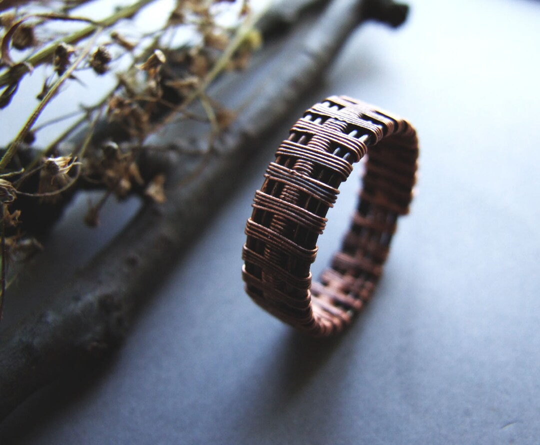 Copper Men's Ring, US Size 12,5, Rustic Ring for Him, Gift for Men ...