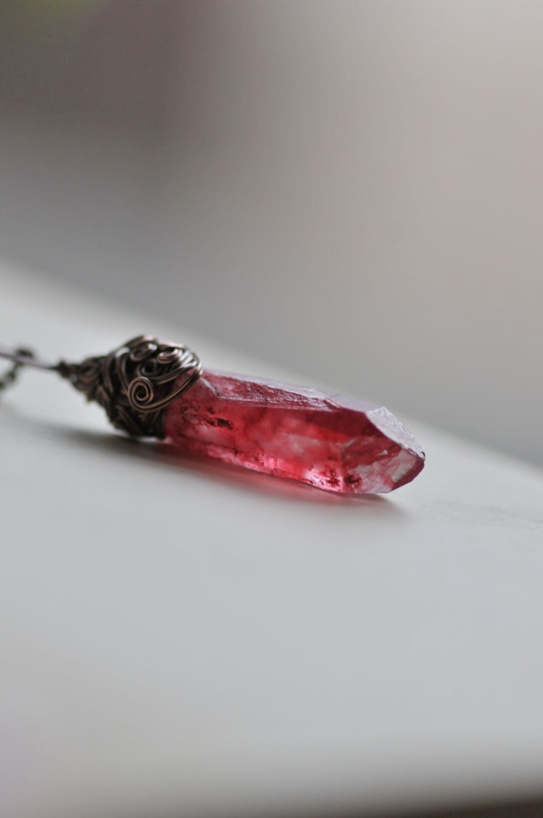Frozen Blood Crystal Necklace Healing Necklace Copper Rustic - Etsy