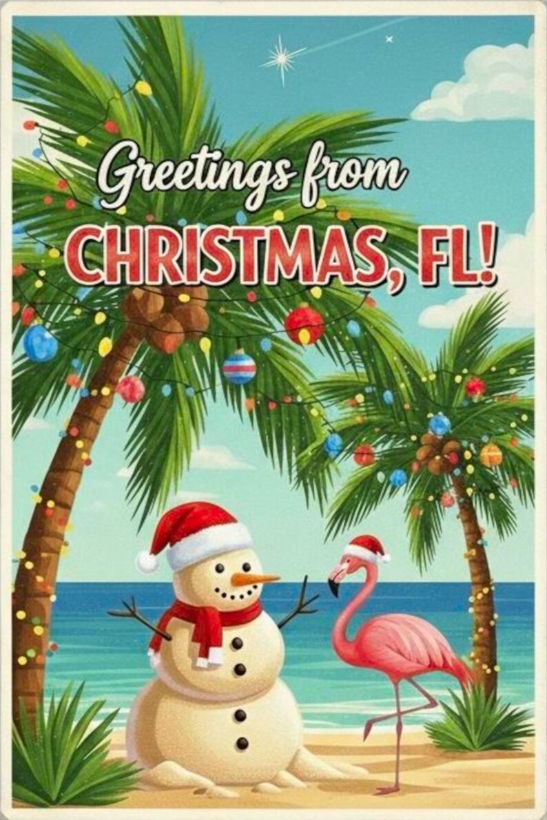 Christmas, Florida Postcard, Official USPS Holiday Postmark ...