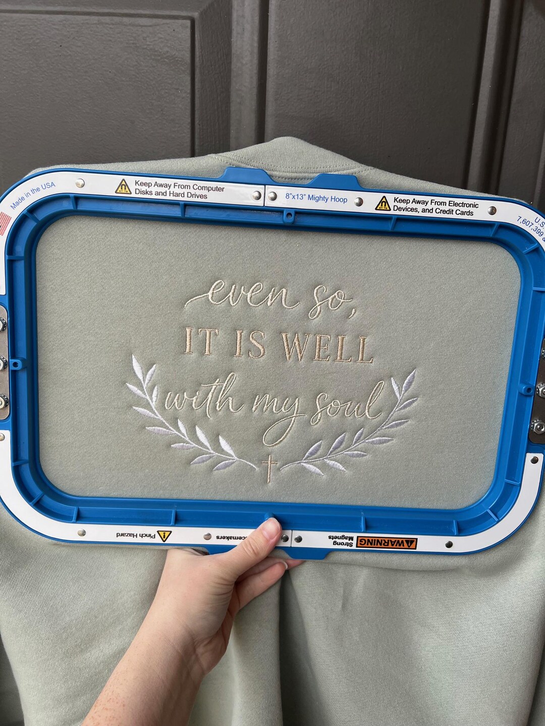 Even so It is Well With My Soul Embroidery Design | Christian Floral ...