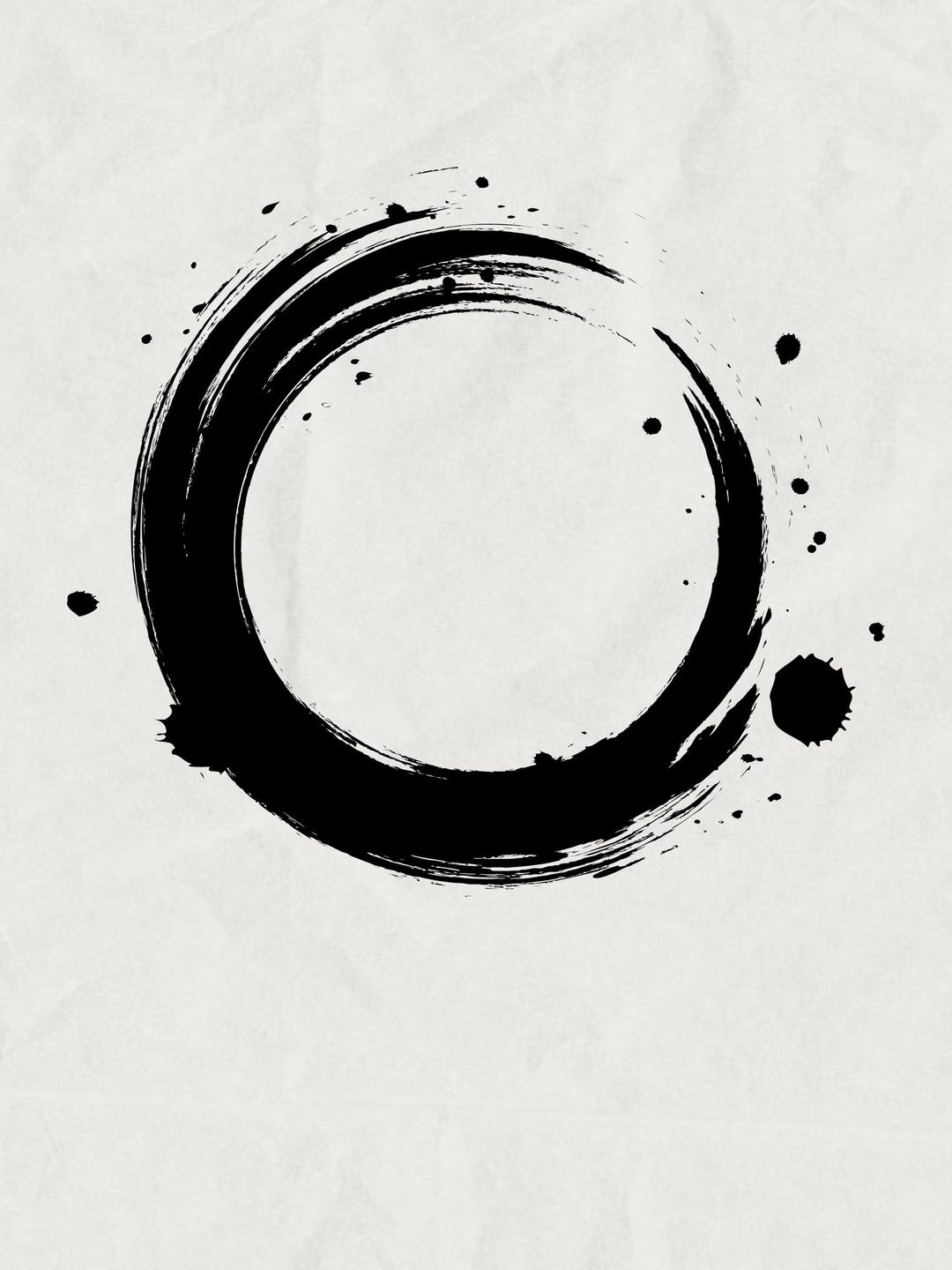 Enso Zen Circle Art | Japanese Minimalist Wall Decor | Black Ink ...