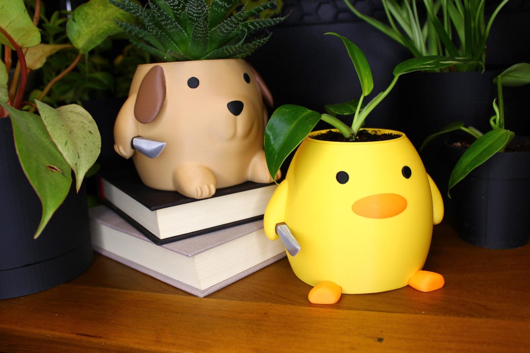 Stabby Duck or Dog Planter – Funny Meme Plant Pot, Planter With ...