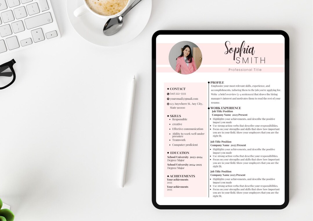 Canva Resume Template︱resume Template W Cover Letter︱straightforward ...