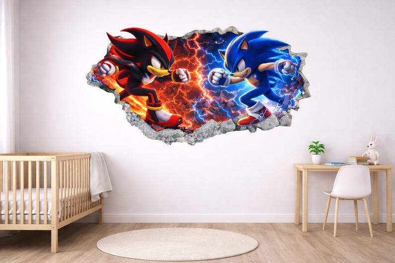 Video Game Hedgehog Wall Decal – Kids Room Decor - Etsy
