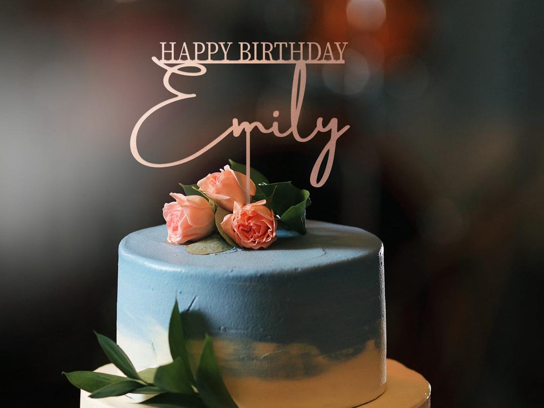 Adorno personalizado para tarta de feliz cumpleaños: decoración moderna ...