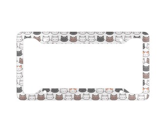 Cute Cat License Plate Frame - Etsy