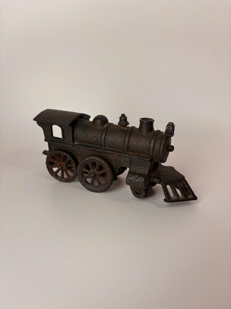 Vintage Cast Iron Steam Locomotive - Collectible Train Model - Etsy