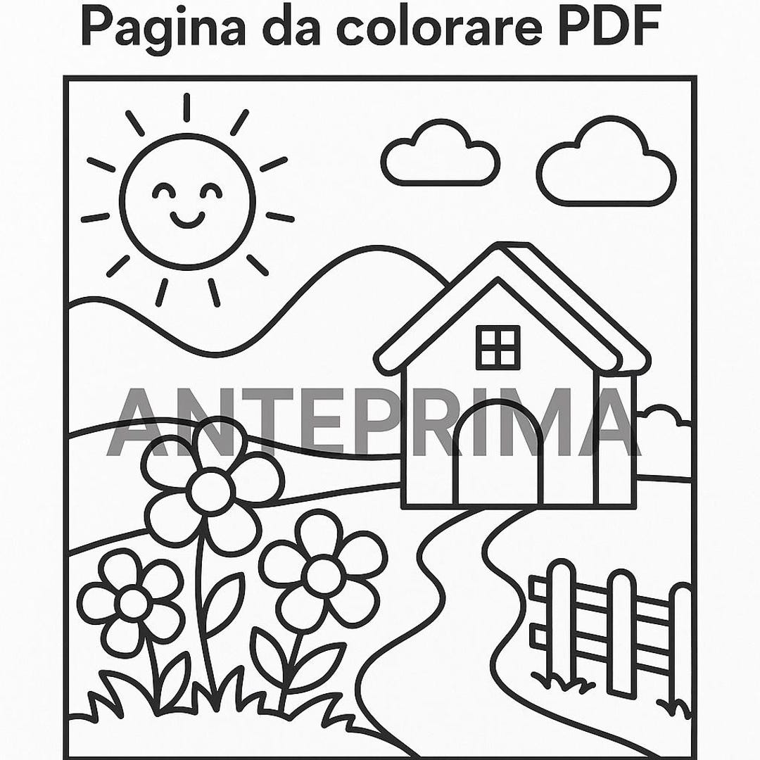 Happy Farm - Coloring Page for Kids - Etsy