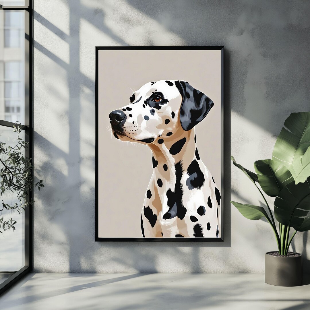 Dalmatian Wall Art | Cute Dog Posters | Quirky Dalmatian Print ...