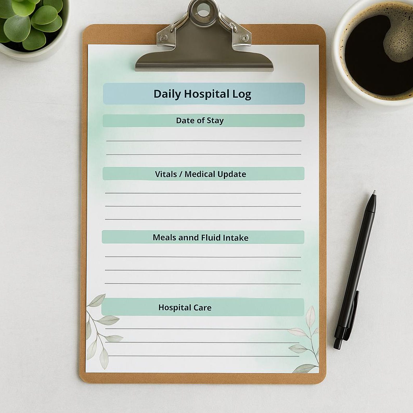 Printable Hospital Stay Planner for Parents | 6 Pages | Faith-based ...