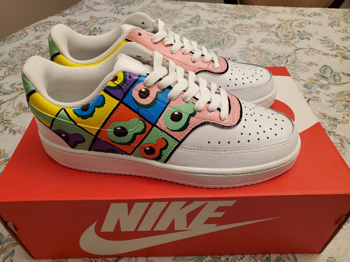 Avocado Pop Art Nike- 100% Hand Painted Sneakers. Take One of a Kind ...