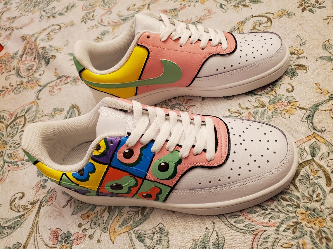 Avocado Pop Art Nike- 100% Hand Painted Sneakers. Take One of a Kind ...