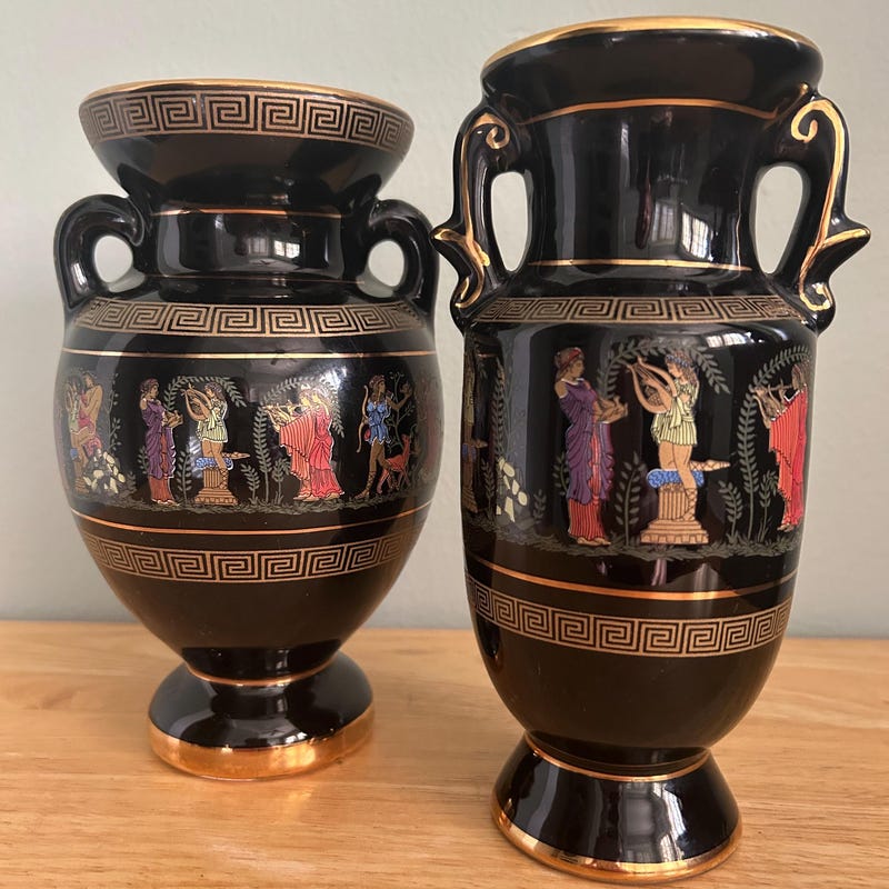 Greek Key Vase - Etsy
