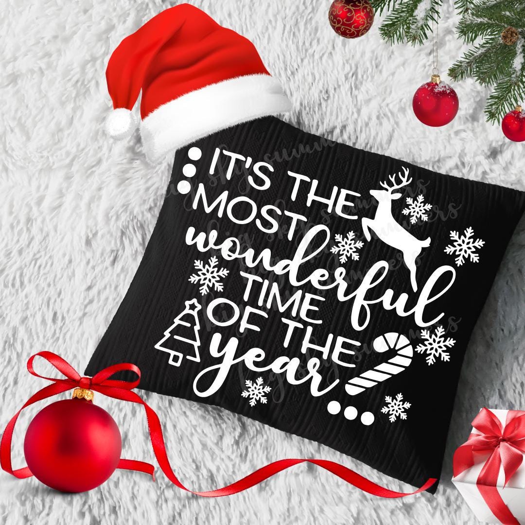 Personalized Christmas SVG, Wonderful Time of the Year, Reindeer Design ...