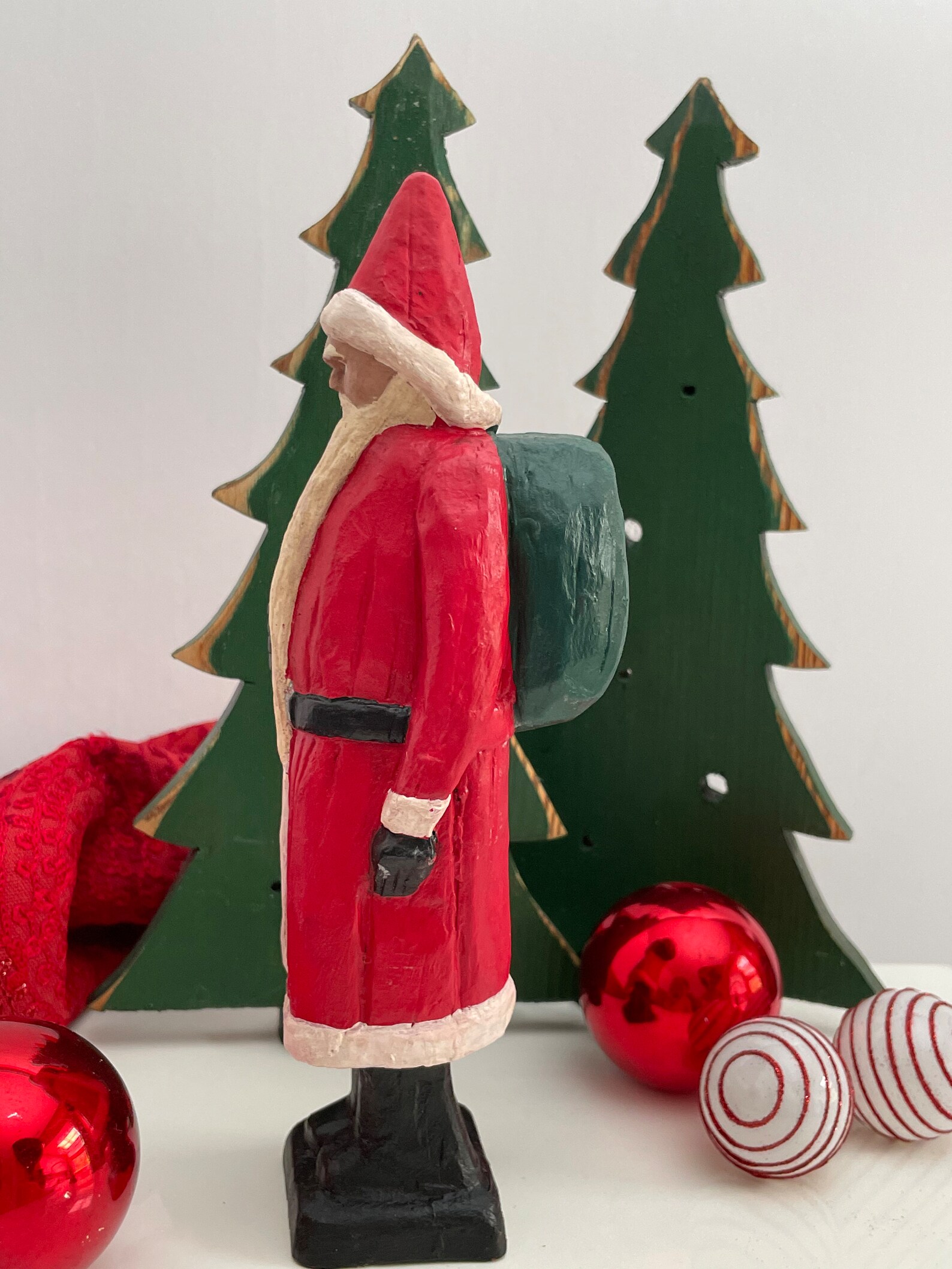 HOLIDAY DELIVERY - Traditional Santa With Large Bag of Goodies - Etsy