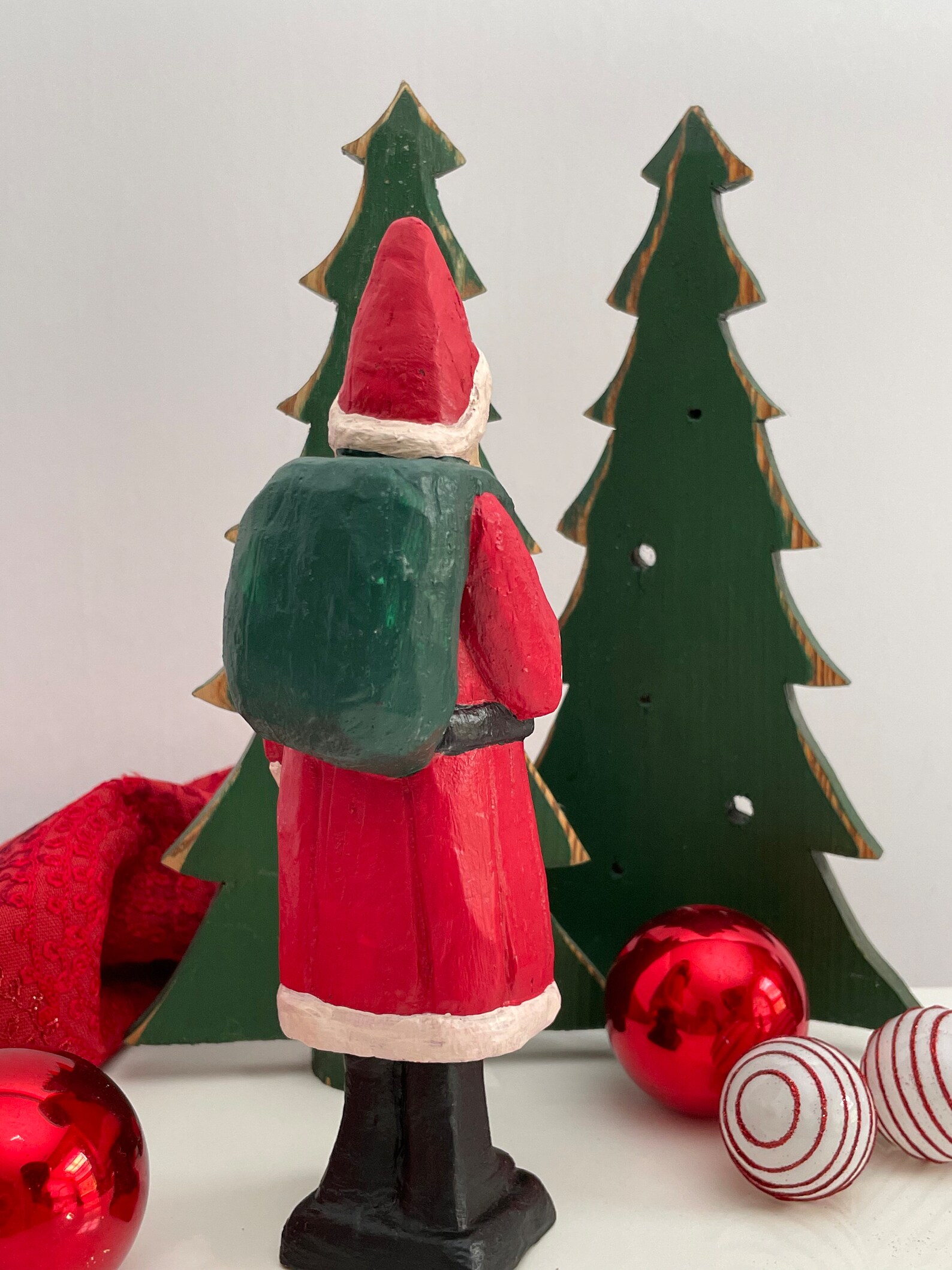 HOLIDAY DELIVERY - Traditional Santa With Large Bag of Goodies - Etsy