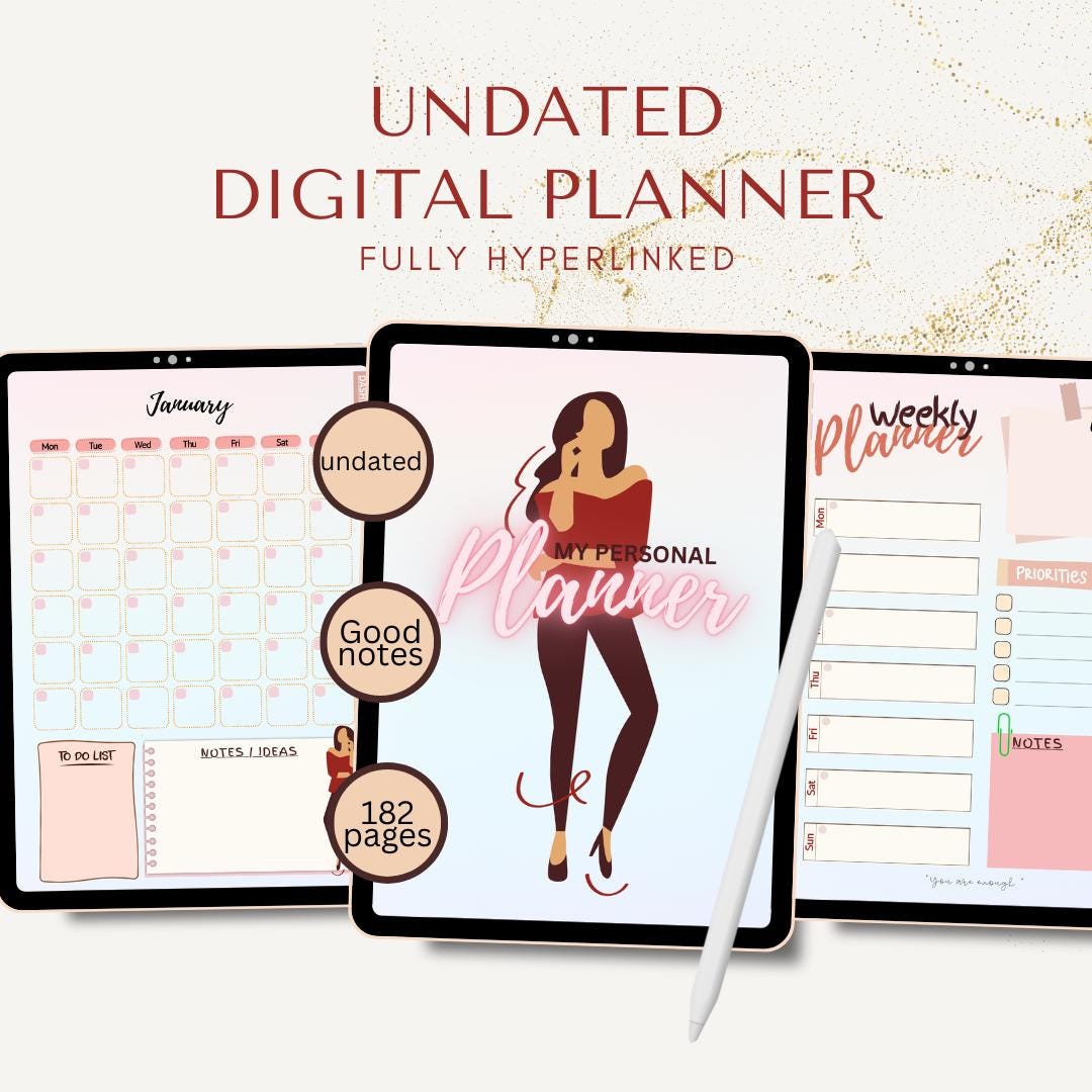 Easy-to-use Undated Digital Planner for iPad & Android | Goodnotes ...