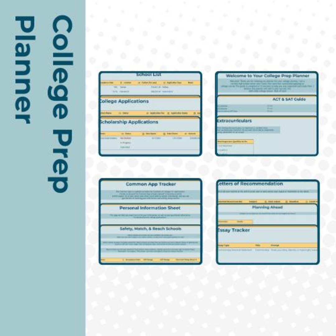 College Prep Planner | College Application & Essay Organizer - Etsy