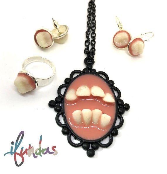 Teeth Necklace resin jewelry dentist gift medical body | Etsy