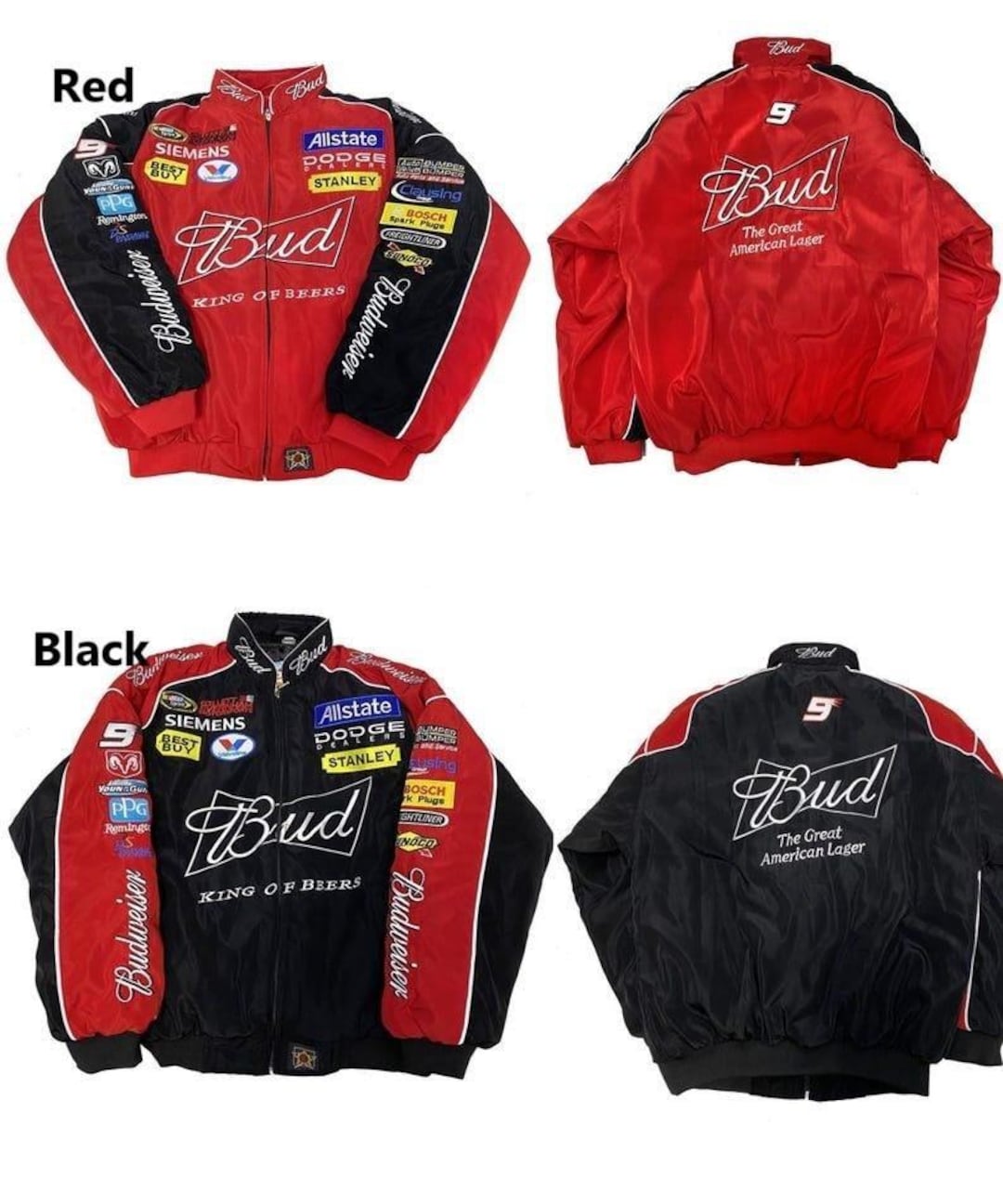Nascar Budweiser Racing Jacket,nascar Racing Bomber Jacket F1,racing ...