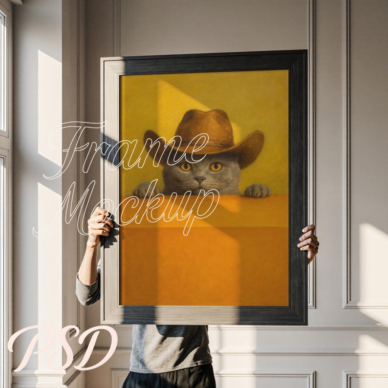 Vertical Frame Mockup PSD – 2x3 Poster, Natural Light, Editable - Etsy