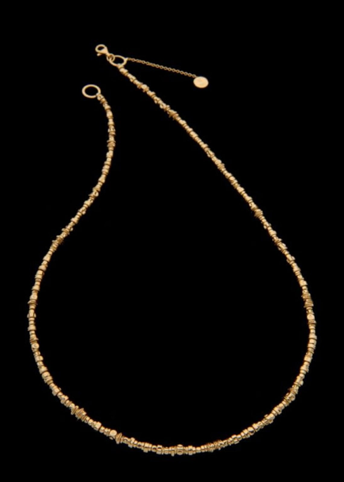 The Ultimate Basic Gold Necklace,4mm Handmade 18k Solid Gold Beads on ...