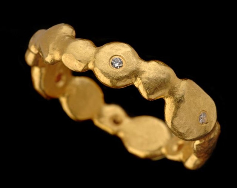 Diamond Ring, Gold Ring, April Birthstone Ring, Natural Lined Fusing ...