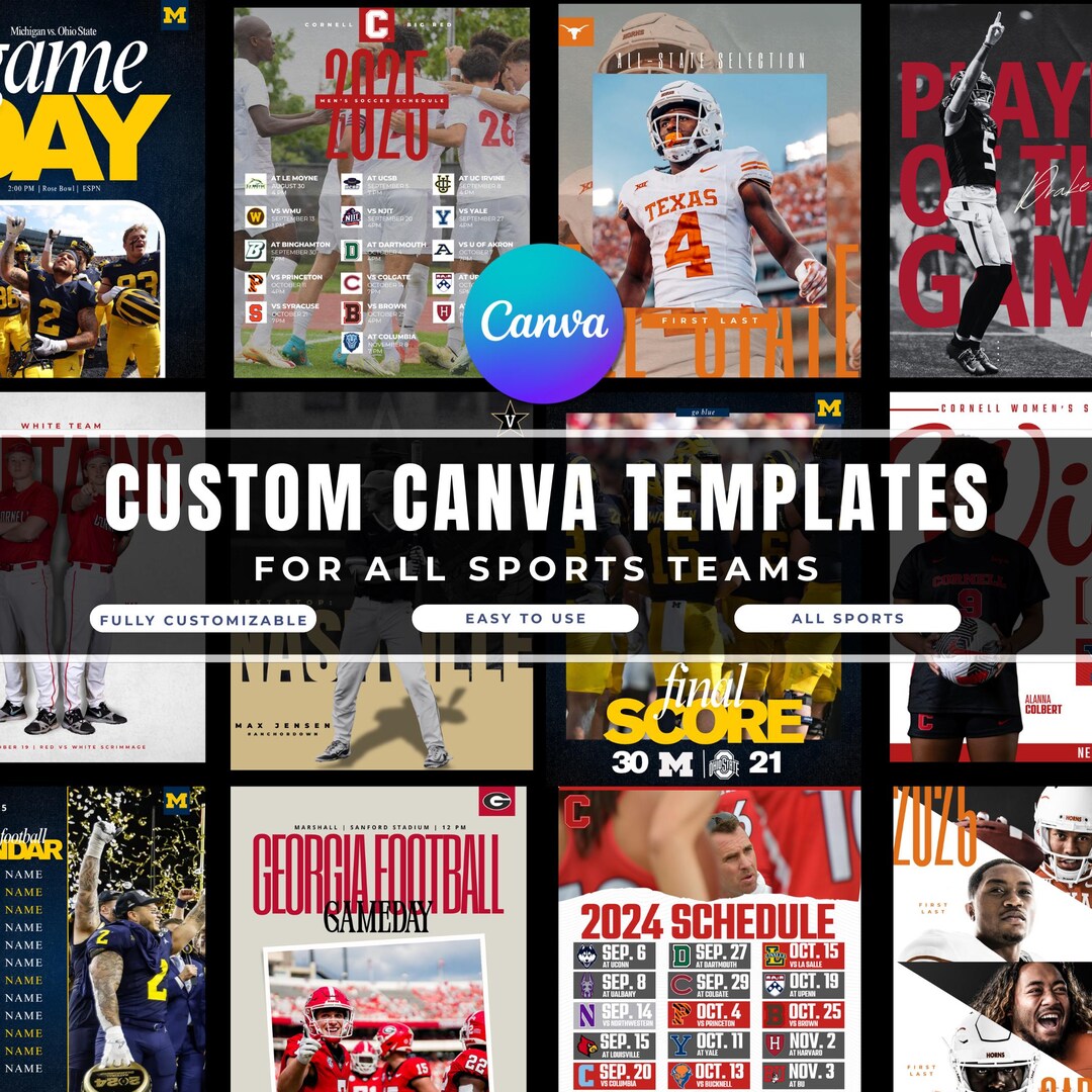 Custom Canva Sports Templates for Social Media | Unique | Easy to Use ...