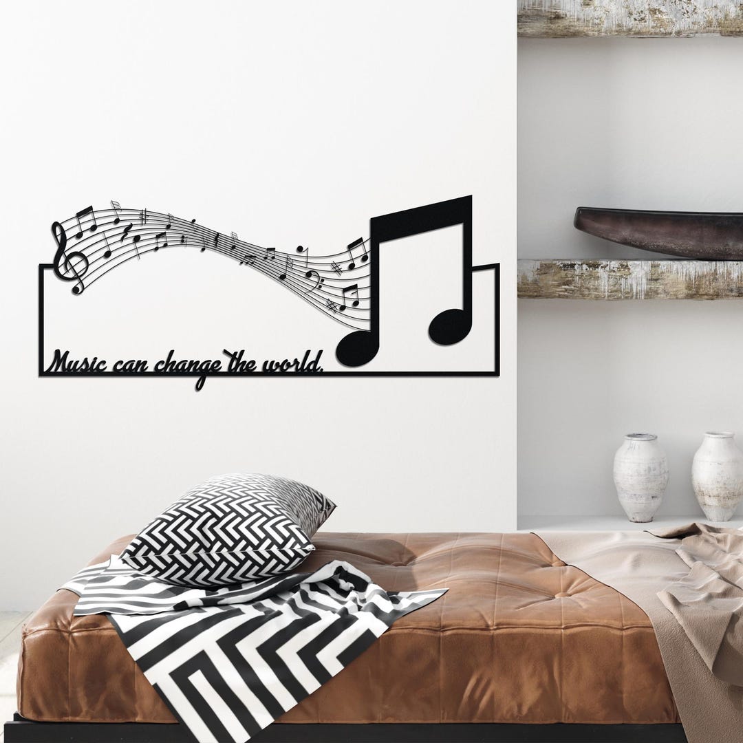 Music Can Change the World Metal Wall Art, Inspirational Quote Sign ...