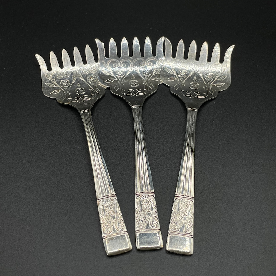 Vintage - SET OF 3 - Sheffield England - Silver Plated - Sardine ...