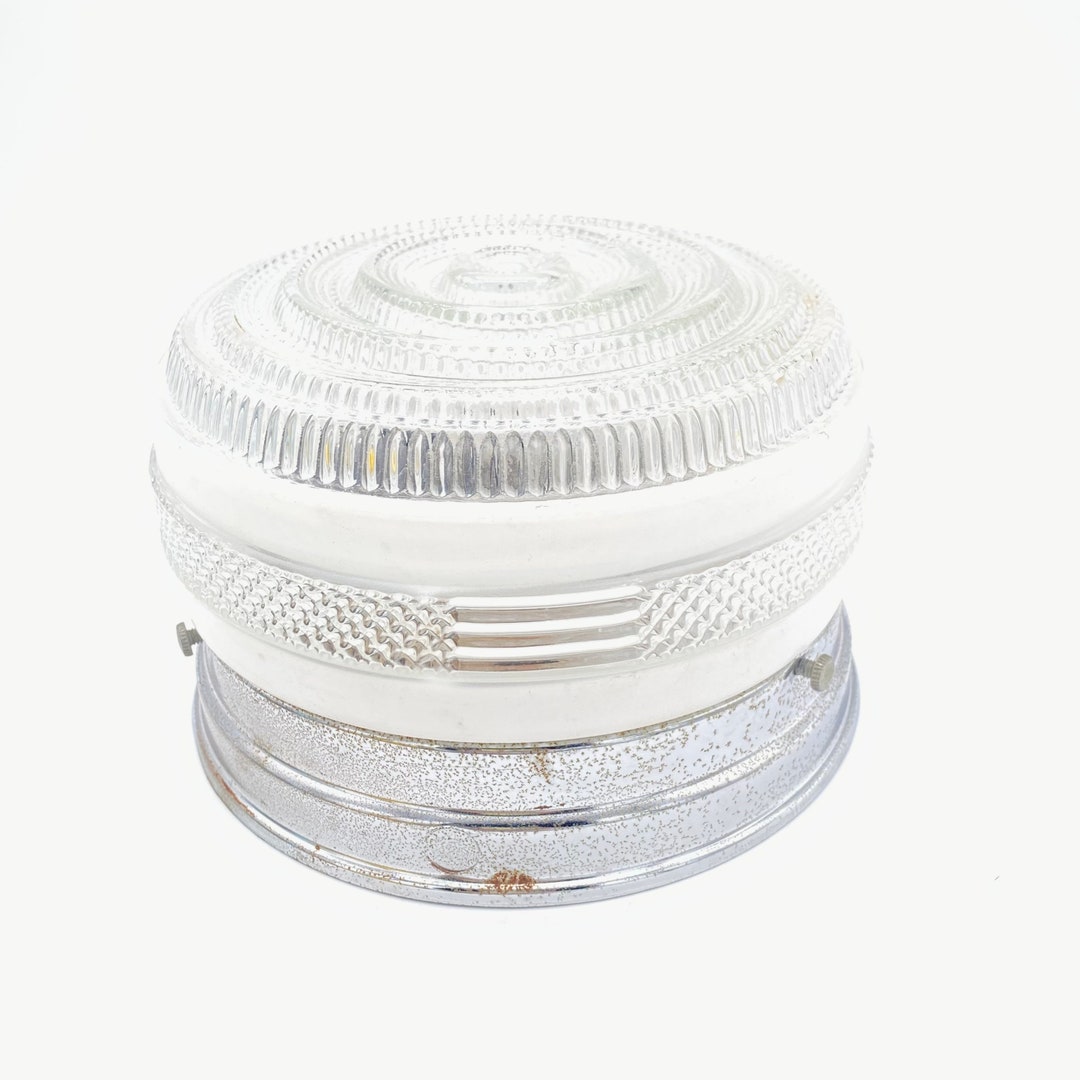 Vintage - Bullseye Light Fixture - Flush Mount - Globe - Circular ...