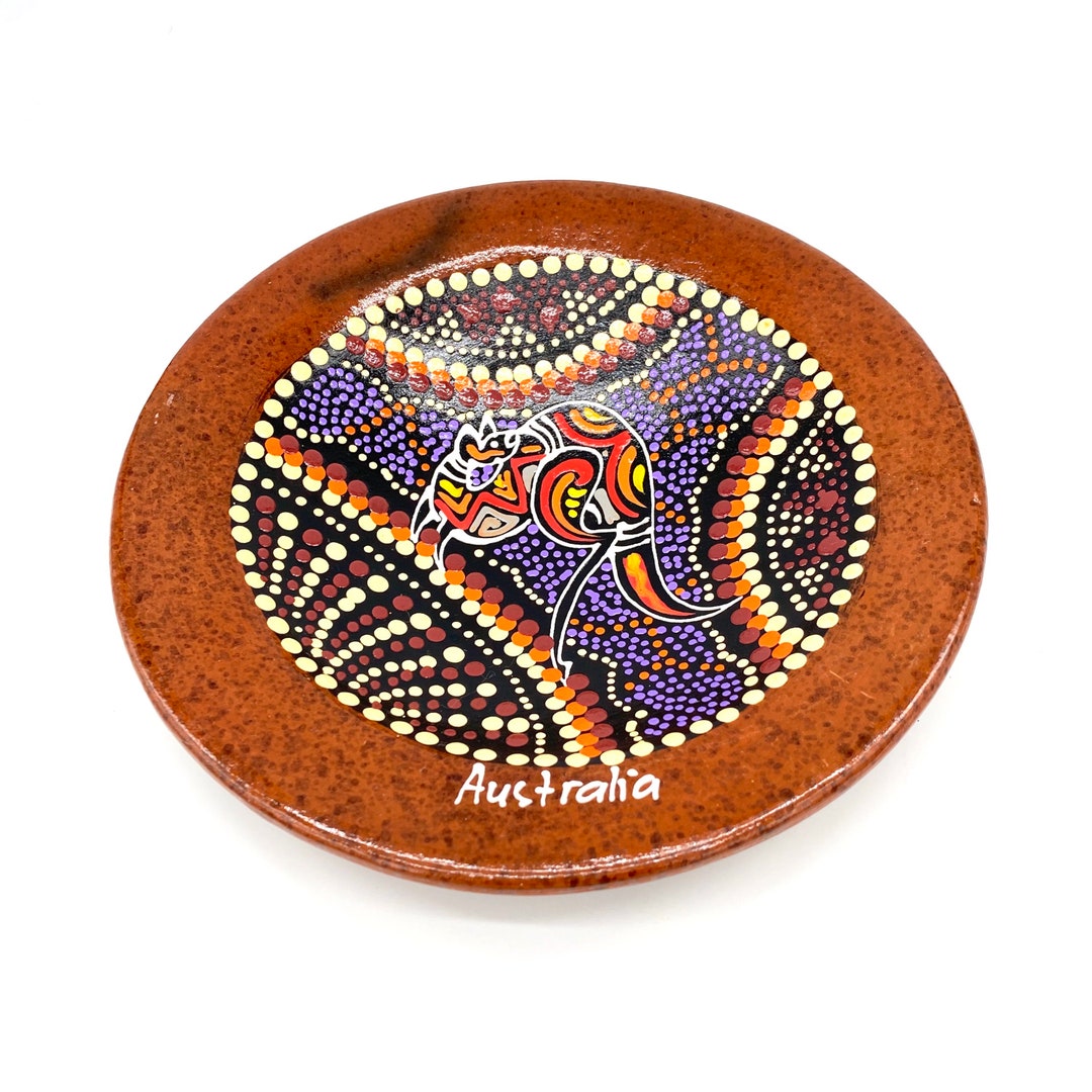 Vintage - Aboriginal Artwork Bowl - Handmade in Cherbourg, Queensland ...