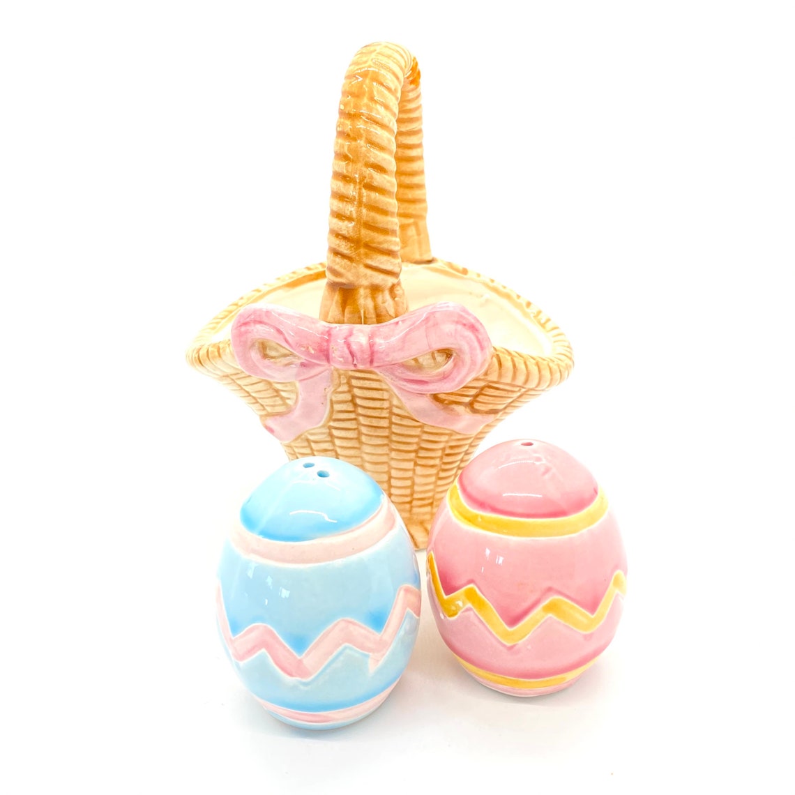 Vintage Hand Painted Ceramic Easter Basket With Easter - Etsy