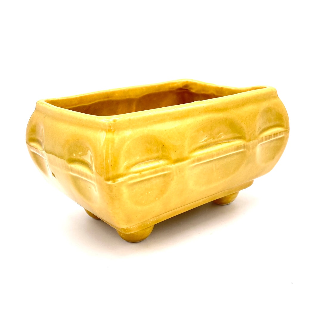 Vintage - Mustard Yellow Drip Glazed California Pottery 556 USA Pottery ...