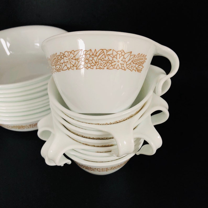 Vintage Corelle Pyrex woodland Brown Dinnerware - Etsy