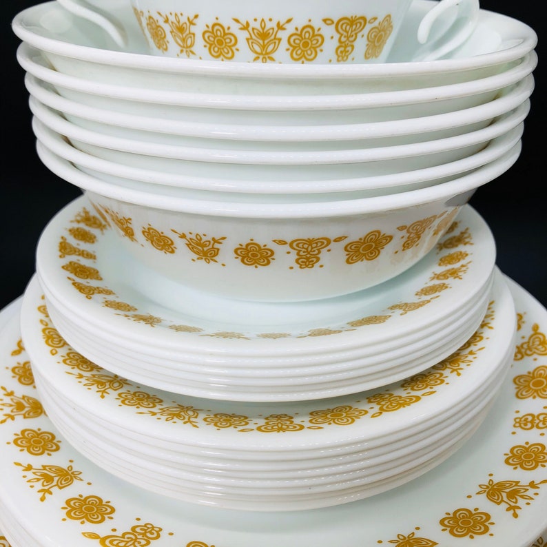 Vintage Corelle Pyrex Butterfly Gold Dish-ware | Etsy