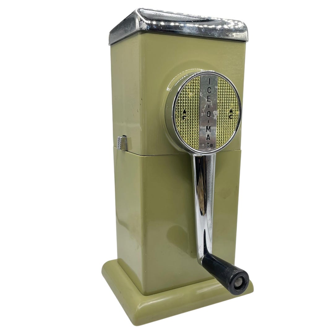 Vintage Metal & Plastic Ice Crusher 1960s Rival Corp Ice-o-mat Manual ...