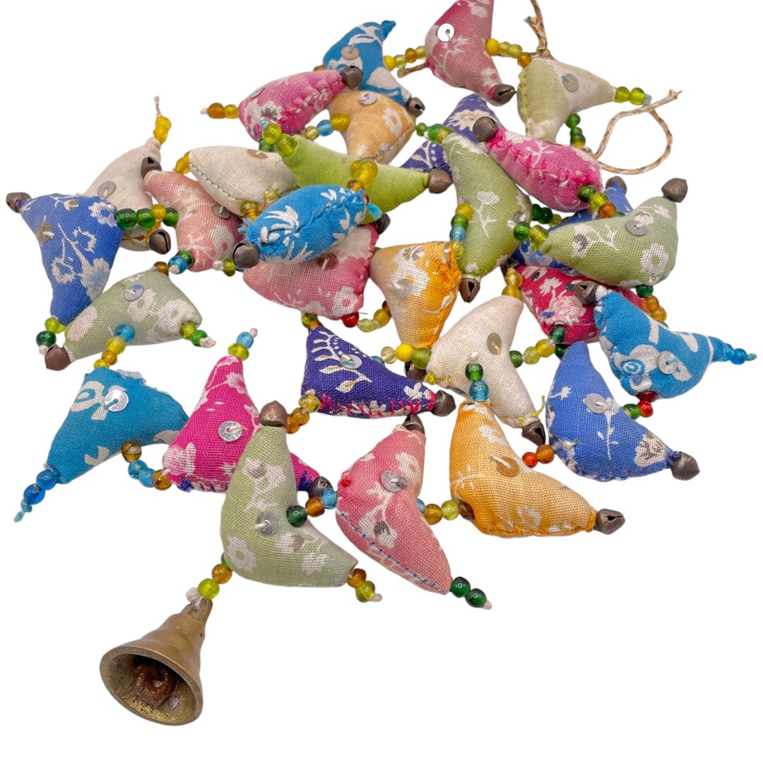 Vintage - Handmade - Hand Stitched -cotton Pattered Birds of Prosperity ...