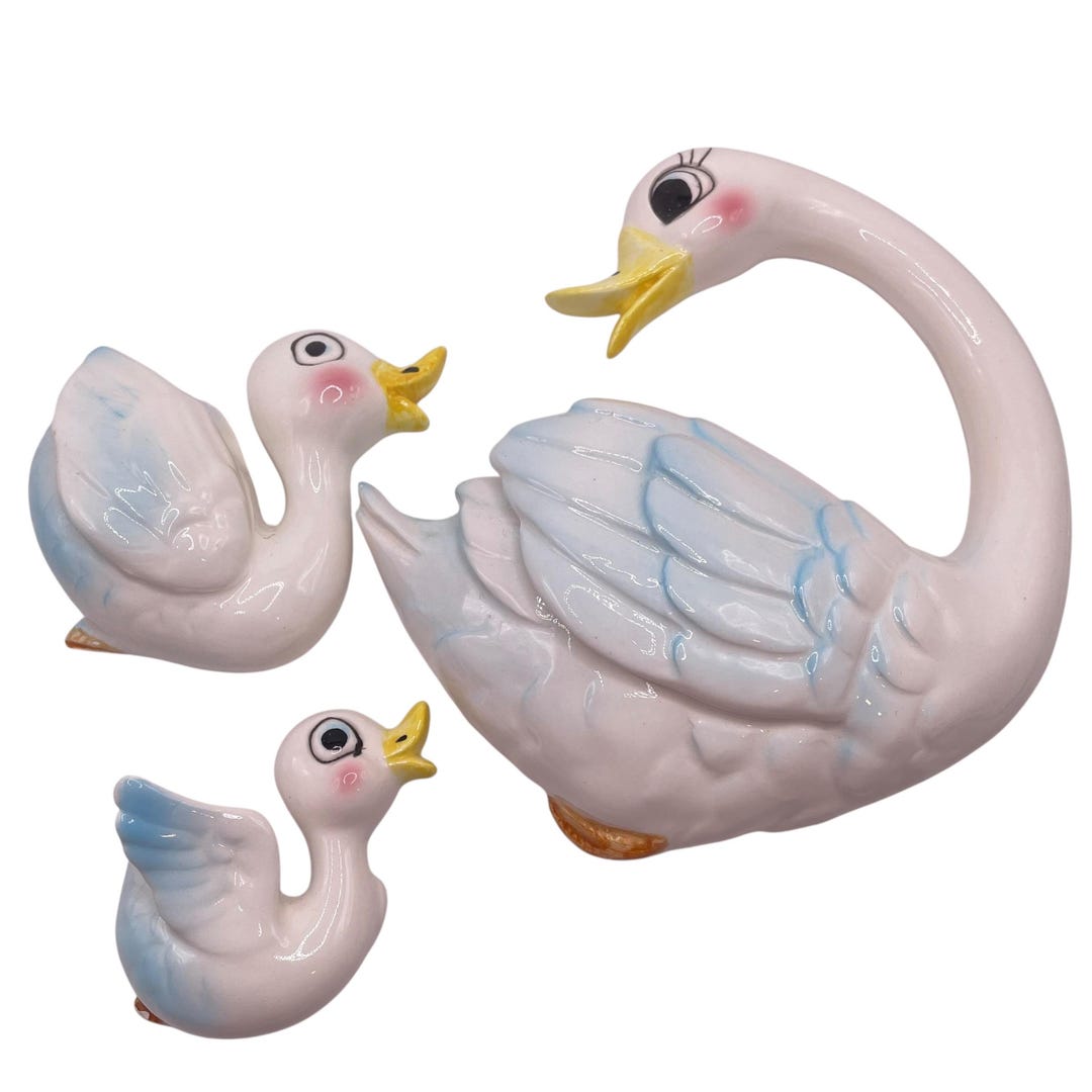 Vintage - Enesco - Japan - 3 Piece Ceramic Wall Hangings / Plaques ...