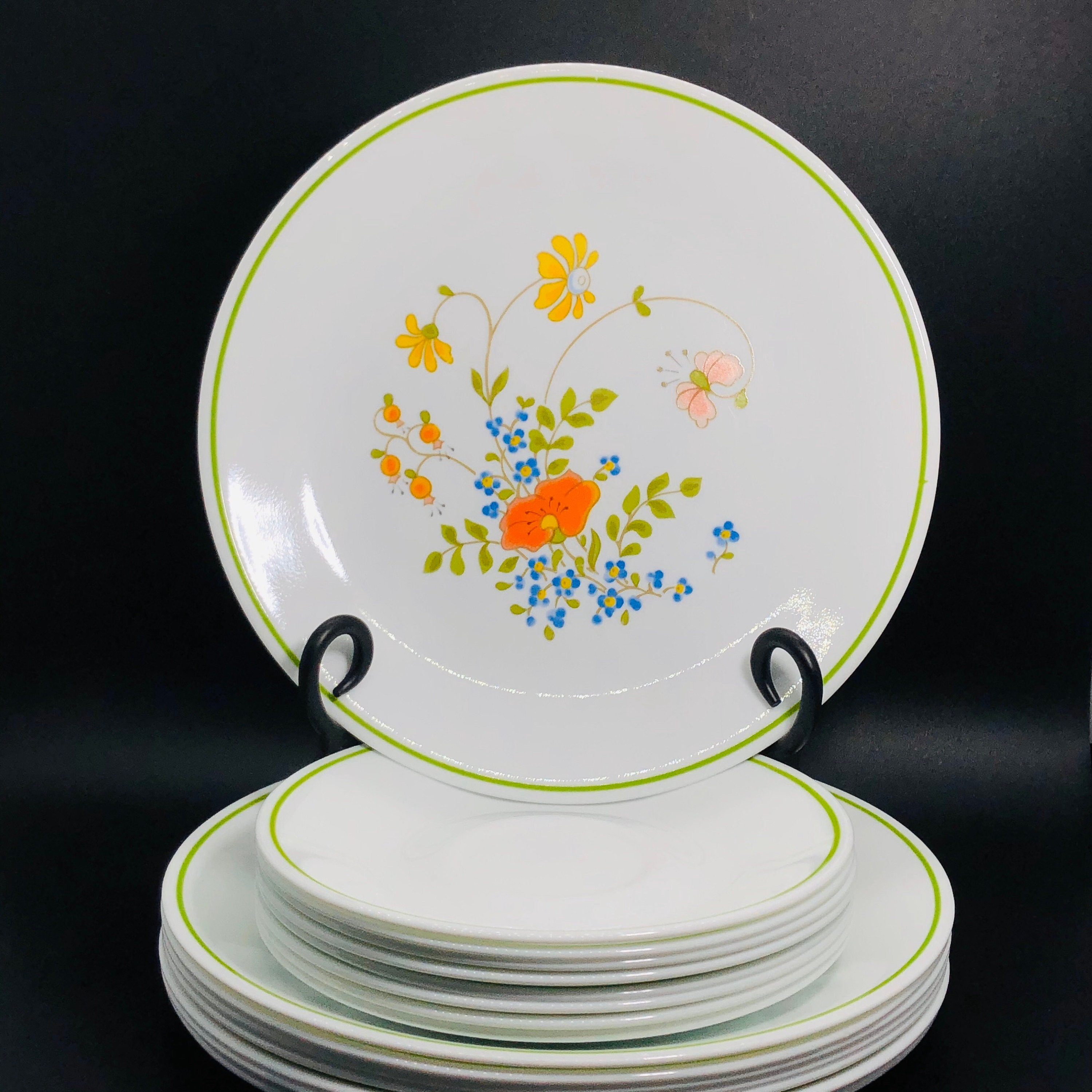 Vintage Corelle Wildflower Meadow Pattern Saucers | Etsy