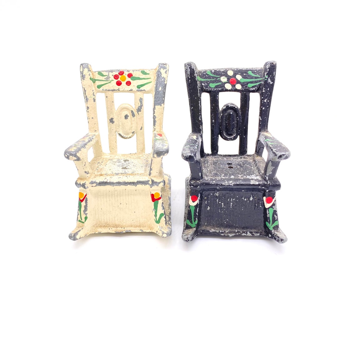 Vintage - Cast Iron - Rocking Chairs - Salt and Pepper Shakers - Porch ...