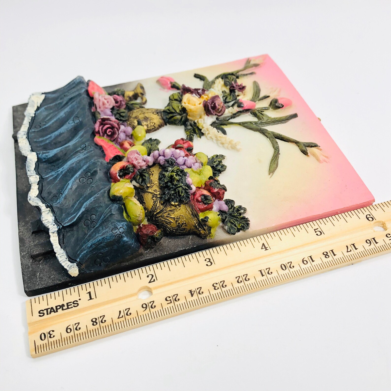Plaster / Chalkware Wall Hanging Tile / Plaque Bas-reliefs - Etsy