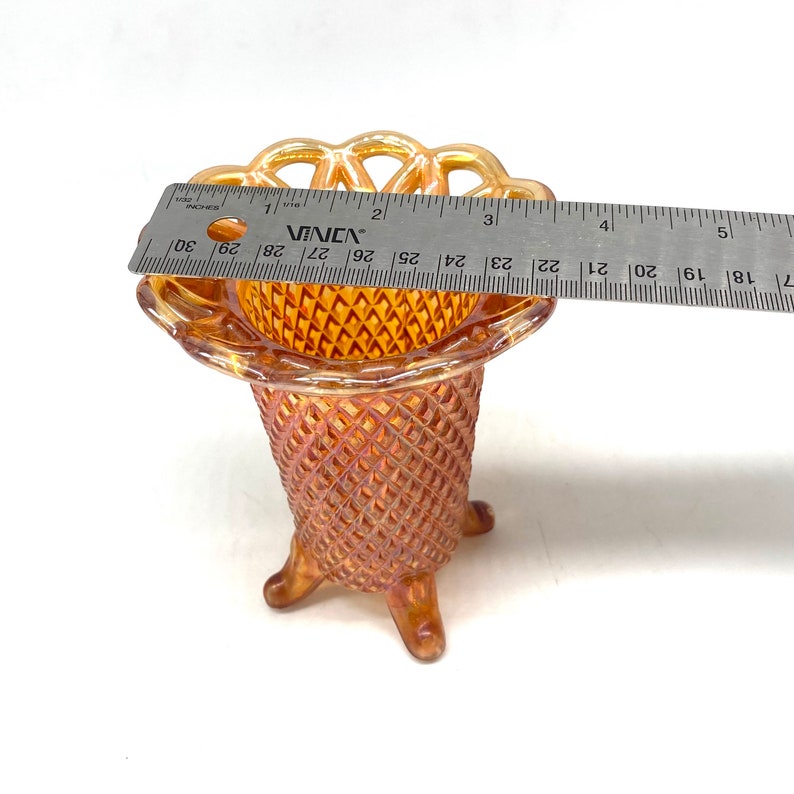 Vintage Imperial Glass Carnival Glass / Open Lace Edge - Etsy