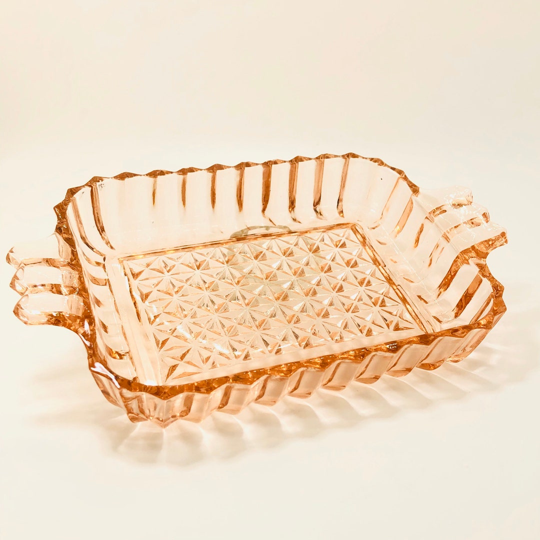 Vintage - Hocking Glass Company - Pink Depression Glass - Waterford ...